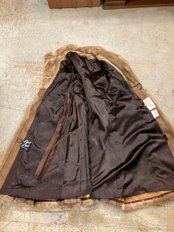 Vtg 1970s TISSAVEL FRANCE faux mink fur disco winter … - Gem