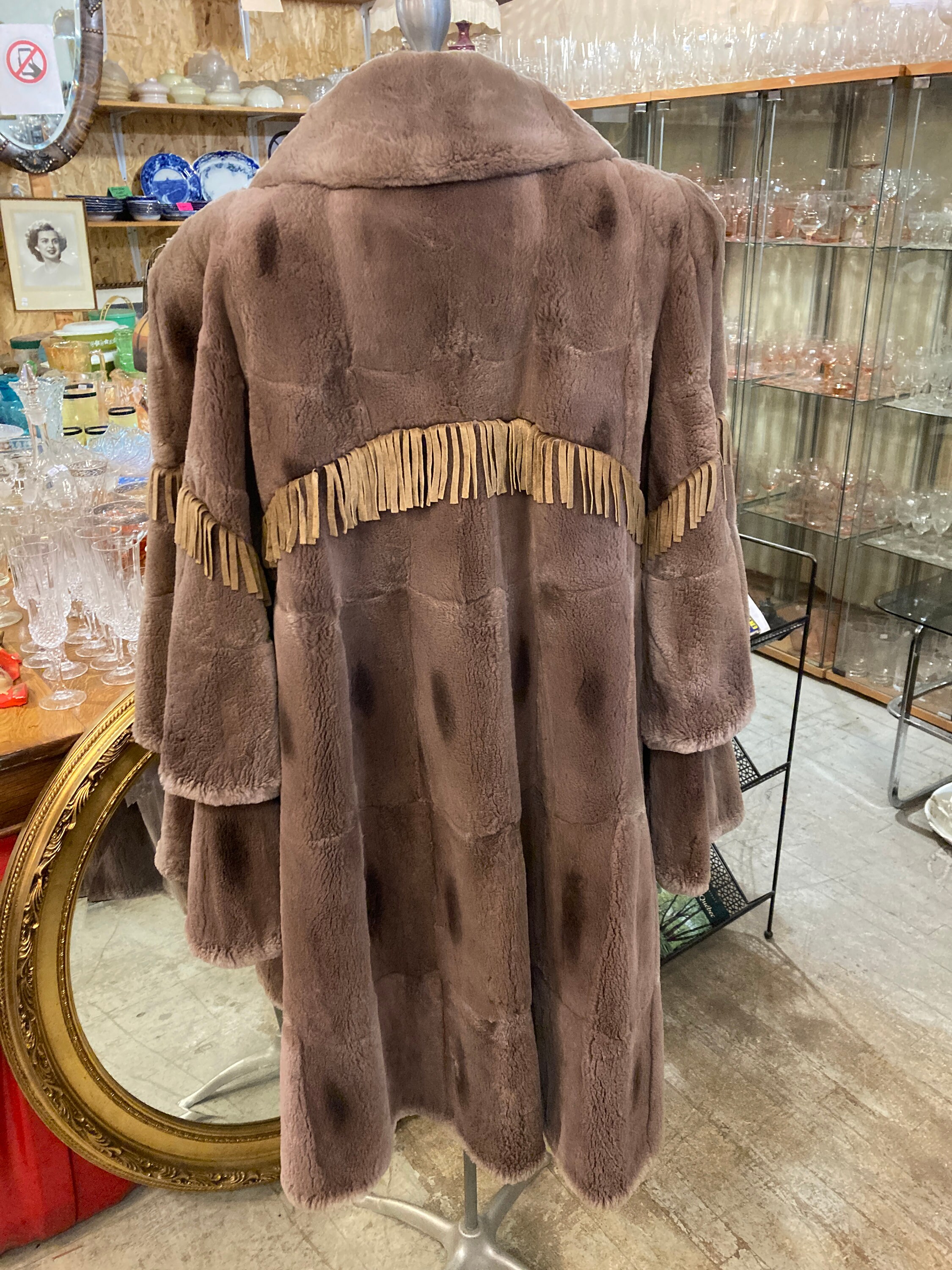 Vtg RARE 1980s Shaved Sheep or Beaver Fur Fringe Glamour - Etsy