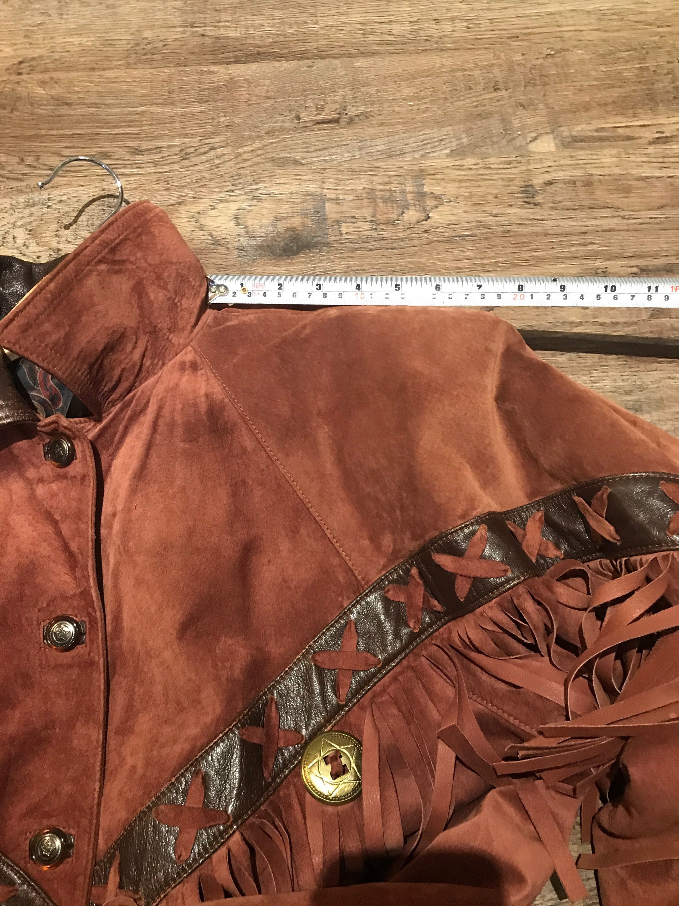 Vtg 1980 Cowboy Western Purple Burgundy Leather Suede Fringe Womens ...