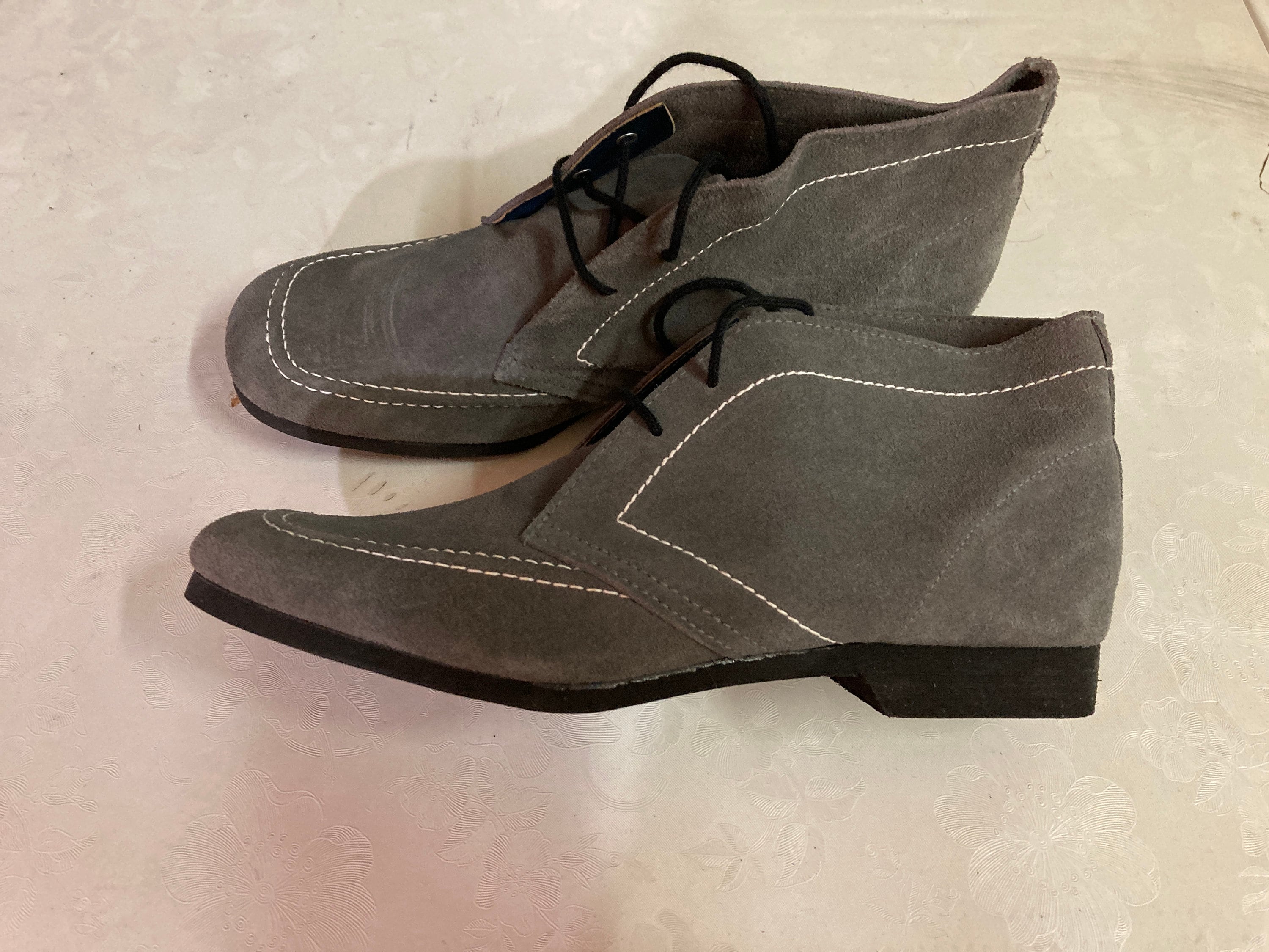 Vtg 1960s GREYHOUND SHOE Canada Child Baby Grey Suede Desert Boots ...