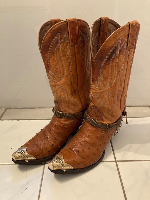 Vtg BOULET Ostrich Western Cowboy Rockabilly Harness Metal Toe - Etsy