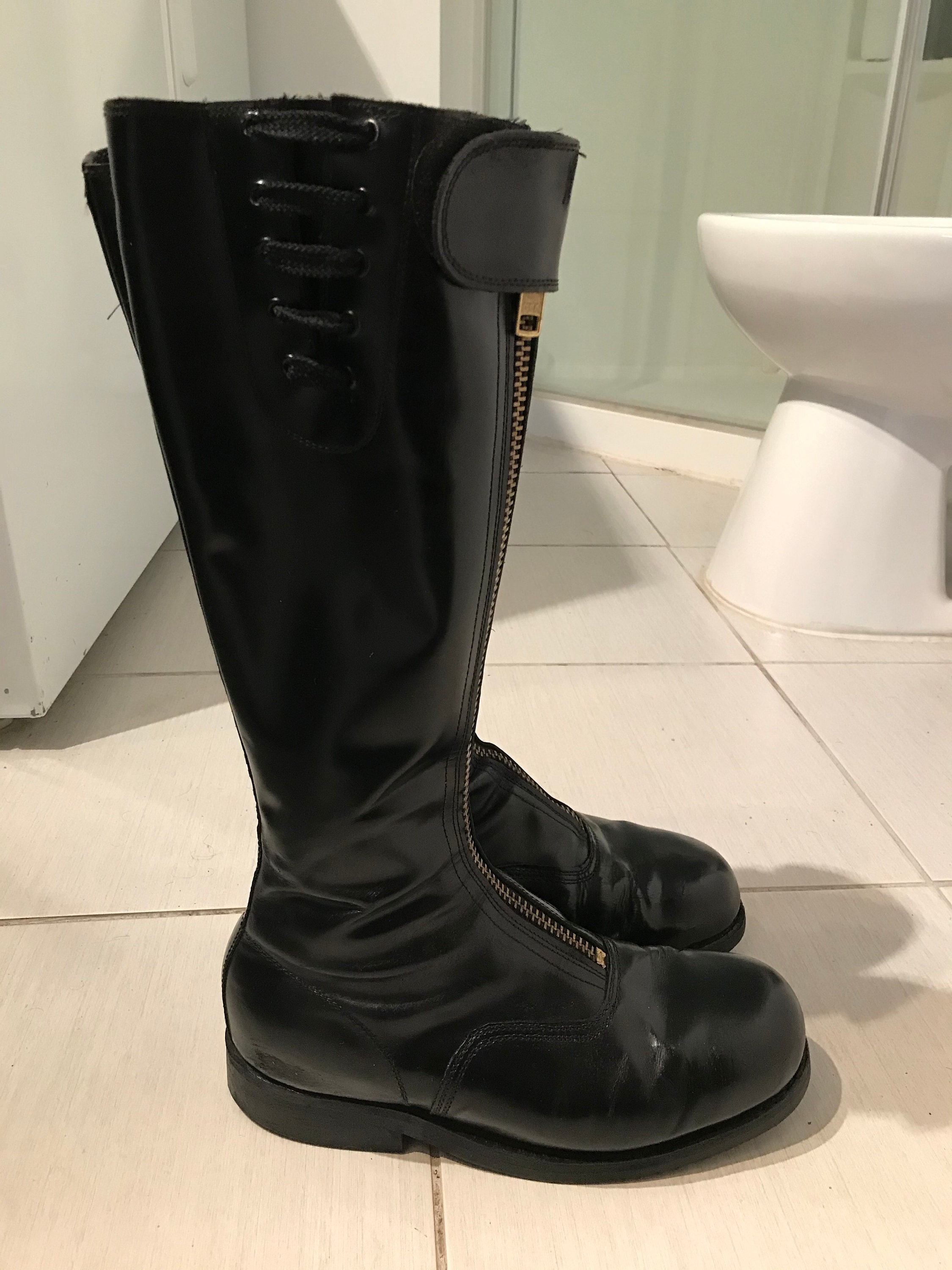 Vtg '70s Canadian Police Biker Motorcycle Zip Rocker - Etsy