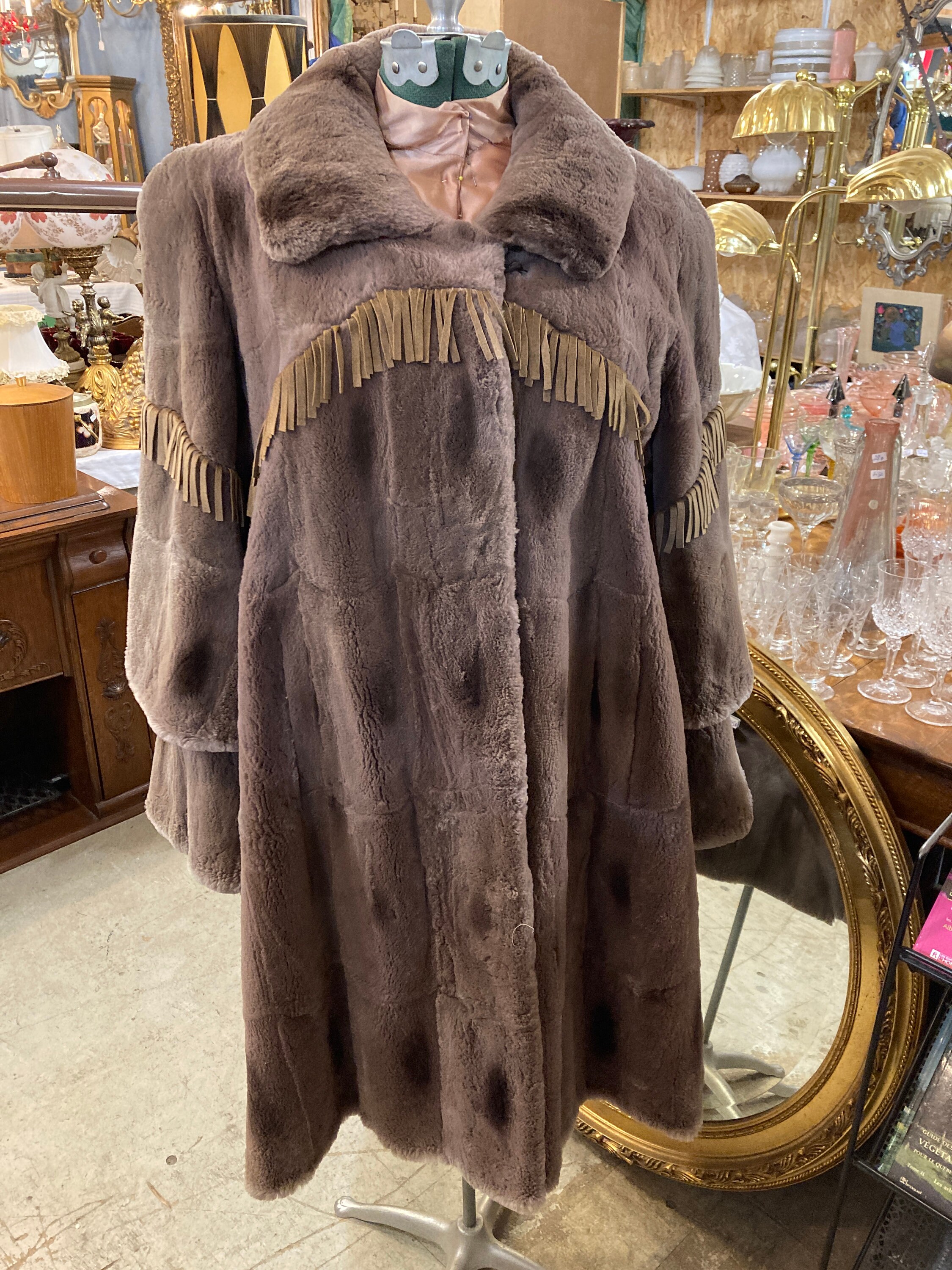 Vtg RARE 1980s Shaved Sheep or Beaver Fur Fringe Glamour - Etsy