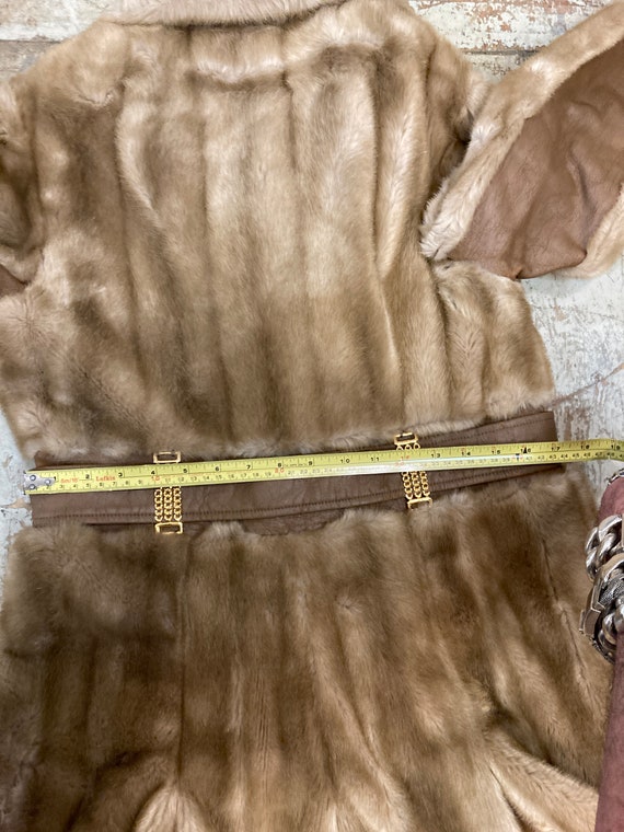 Vtg 1970s TISSAVEL FRANCE faux mink fur disco winter … - Gem