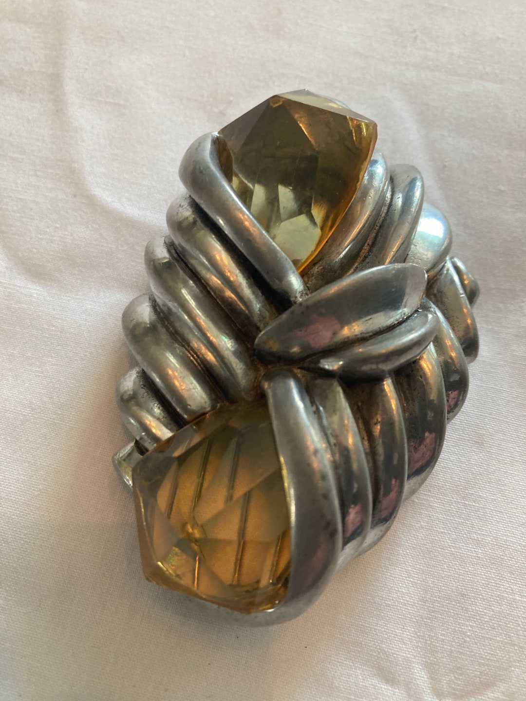 RARE 1980s FAHRENHEIT New York Connie Bates chunky 3 modernist ...