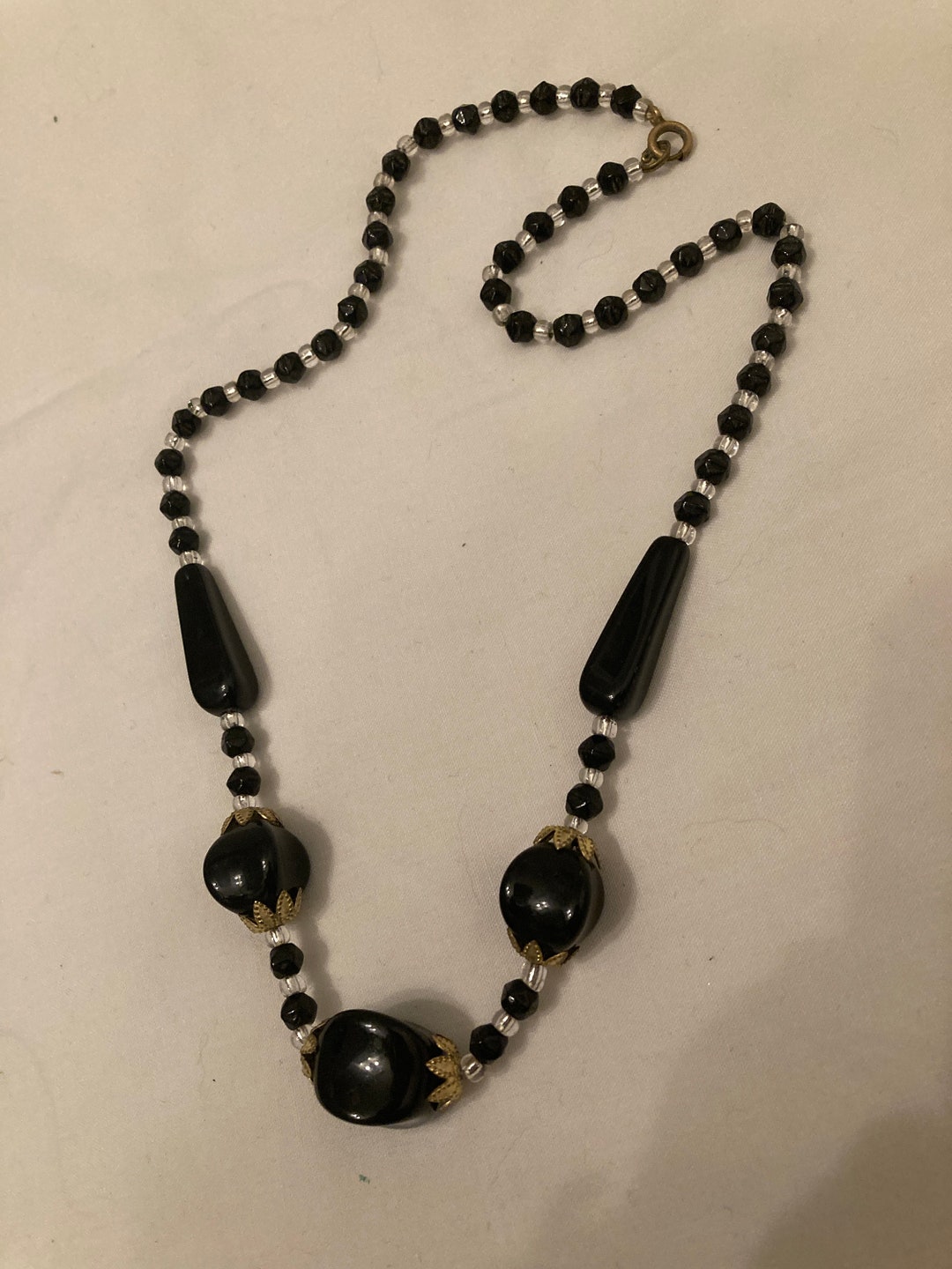 Vtg 1940 LOUIS ROUSSELET FRANCE Moulded Glass Beads Art Deco - Etsy