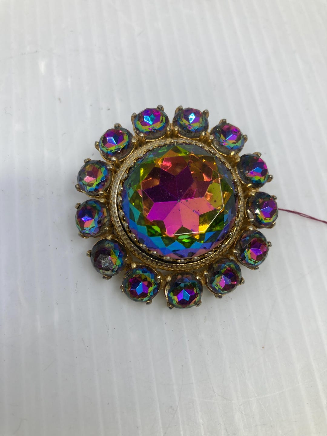 Vtg ELSA SCHIAPARELLI Watermelon Gold Tone Brooch - Etsy