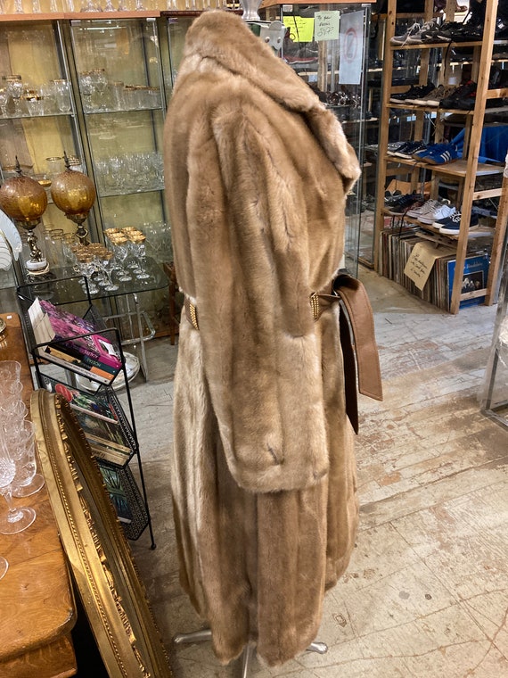 Vtg 1970s TISSAVEL FRANCE faux mink fur disco winter … - Gem