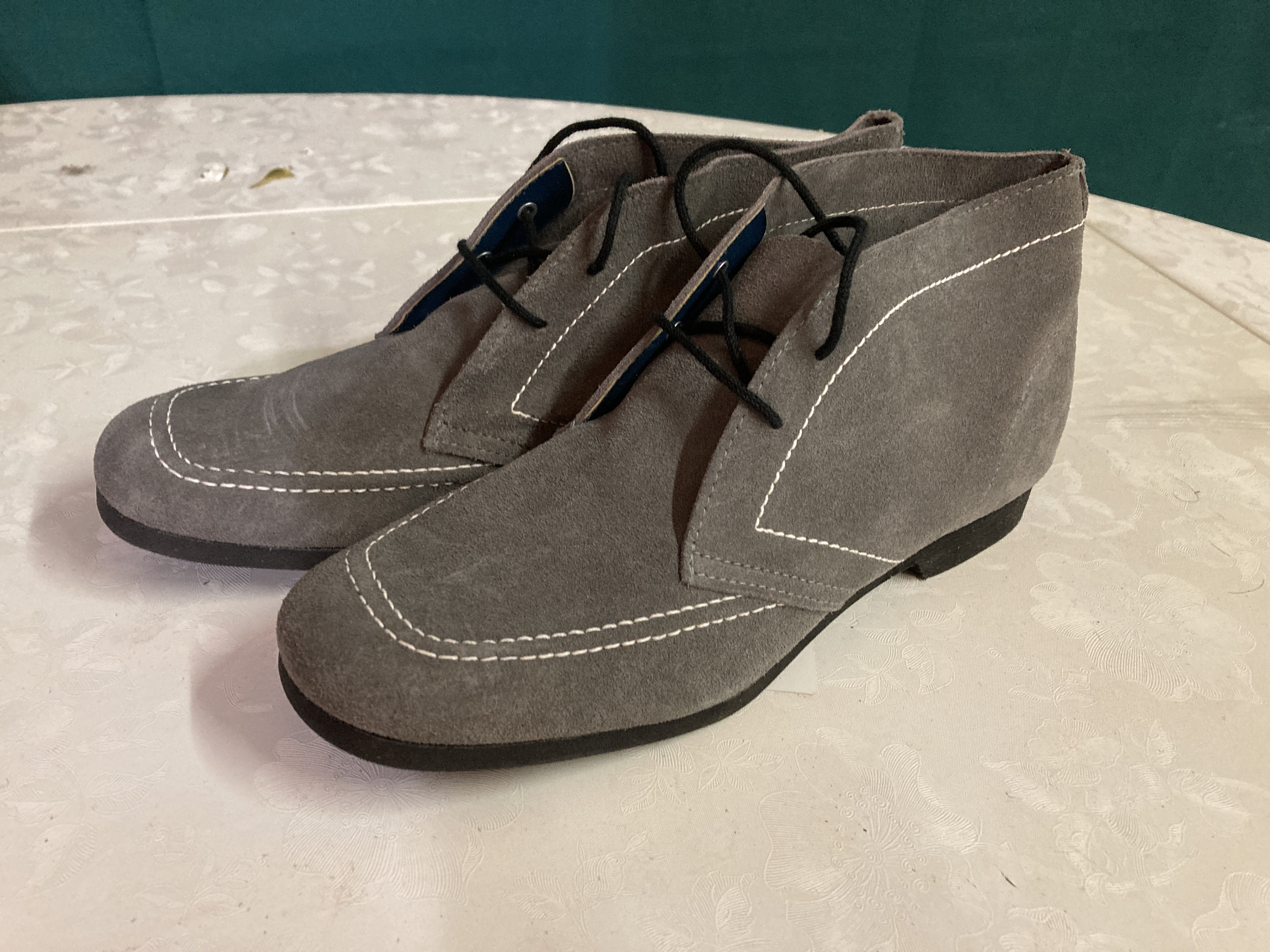Vtg 1960s GREYHOUND SHOE Canada Child Baby Grey Suede Desert Boots ...