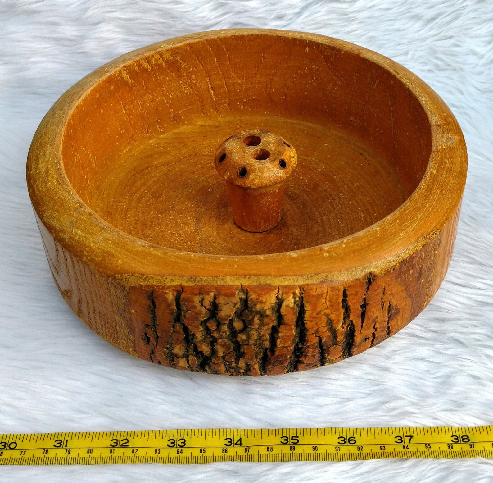 Antique Wooden Nut Bowl / Antique Live Edge Log Nutcracker - Etsy France