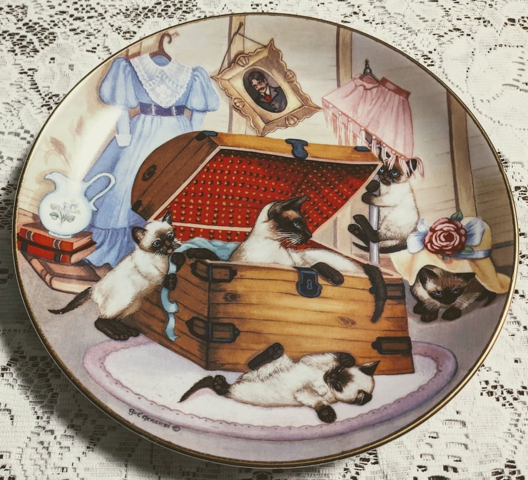 Hamilton Collection Kittens/cats Country Kitties attic Attack1988 ...