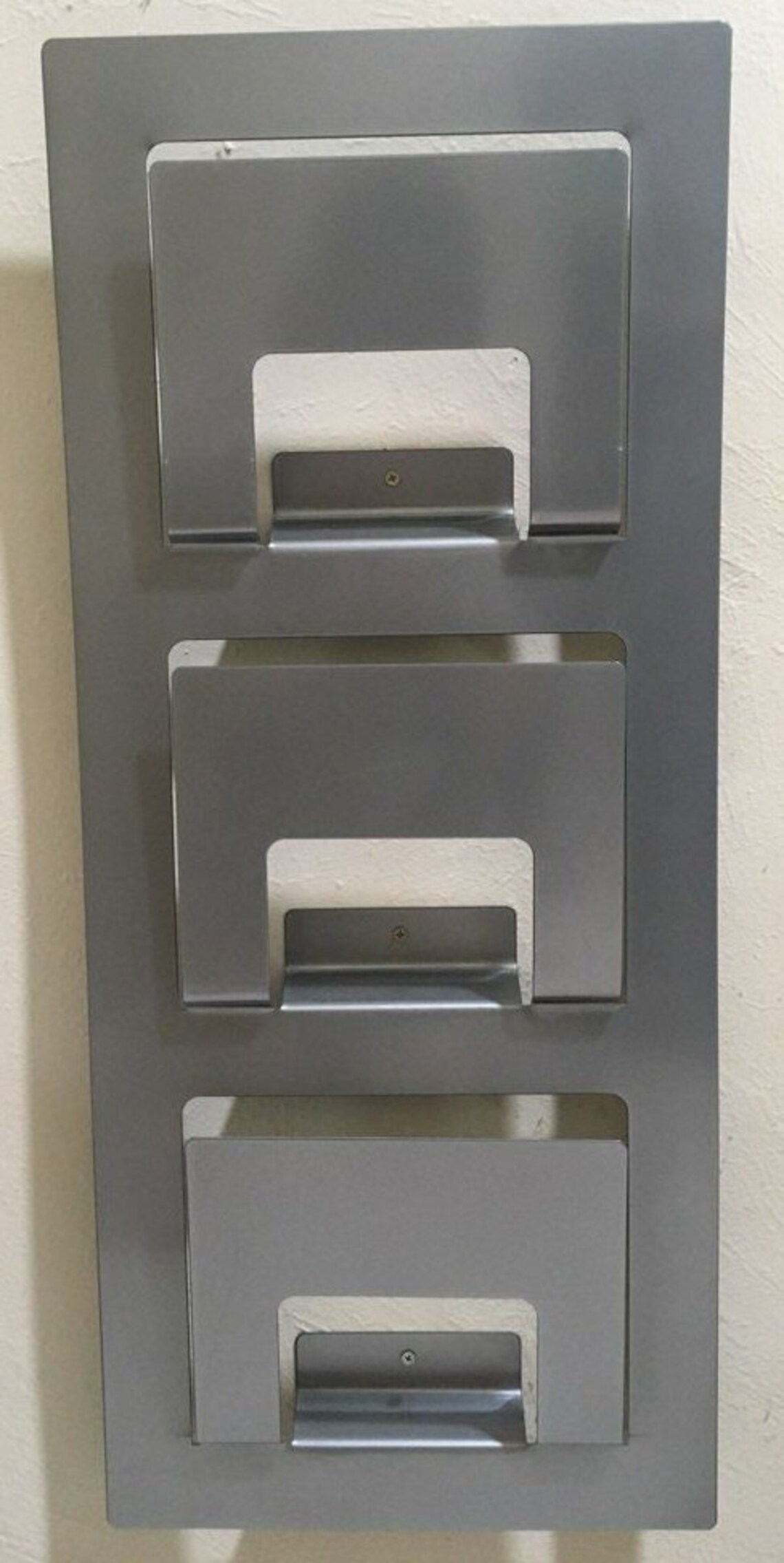 Vintage IKEA Metallic Silver Wall Mounted Magazine / Newspaper Rack - Etsy