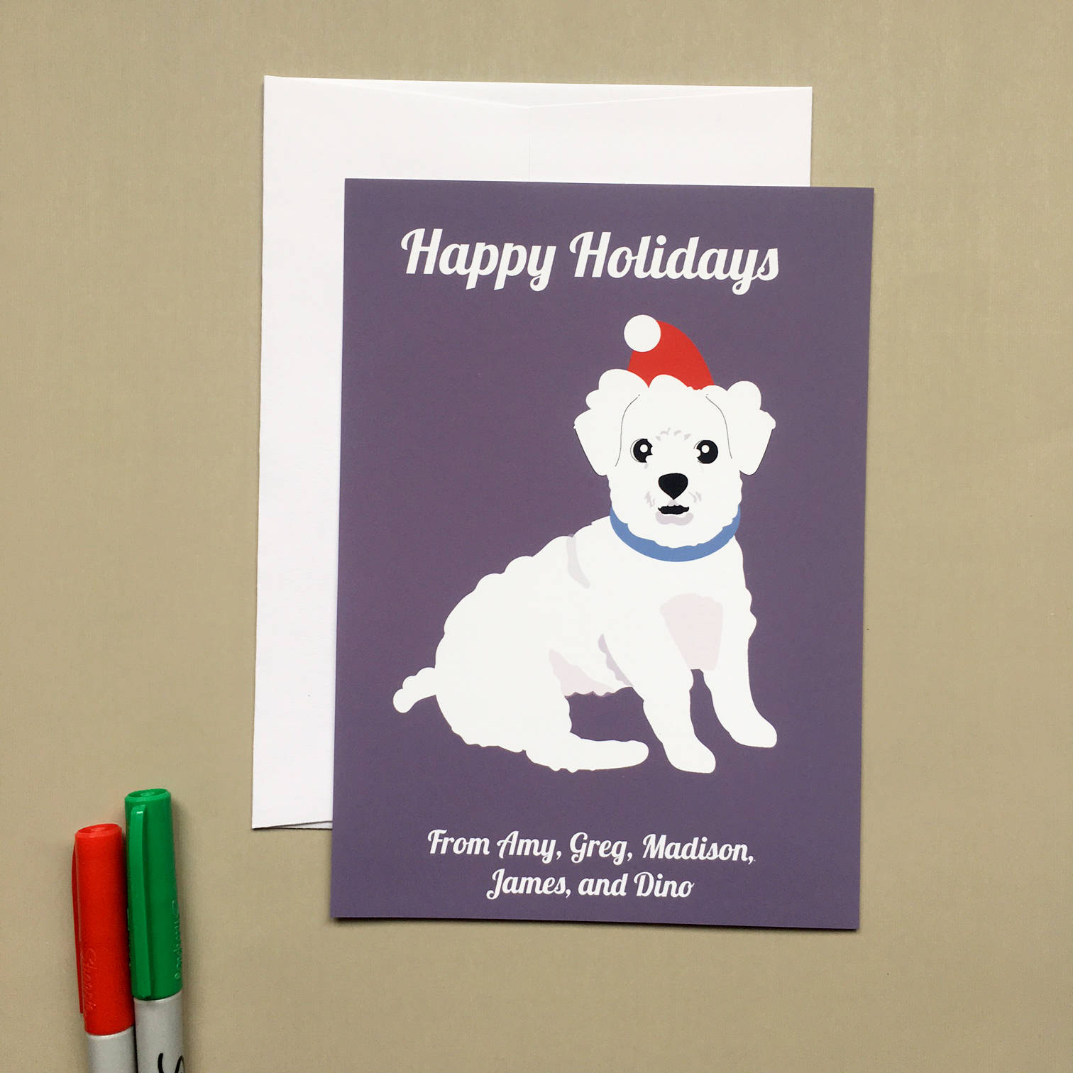 Custom Pet Holiday Cards Personalized Pet Holiday Cards Etsy