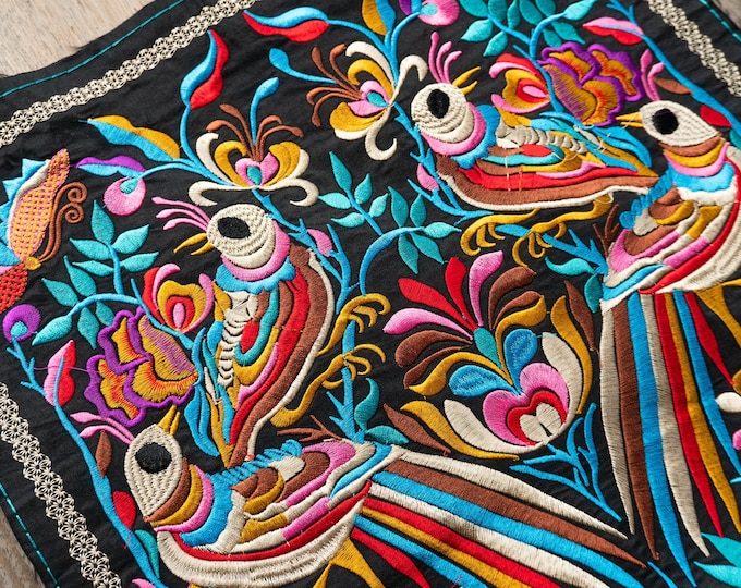 Flower Embroidered Fabric, Hmong Tribe Embroidered Fabric, Thai Fabric ...