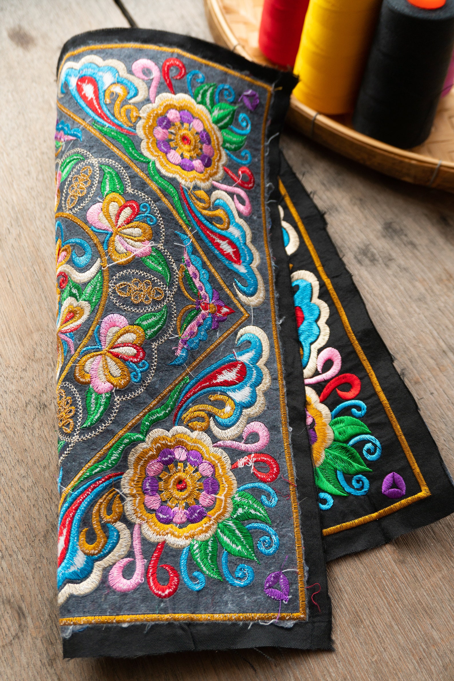 Colorful Butterfly Pattern Hmong Embroidered Textile Tribal - Etsy