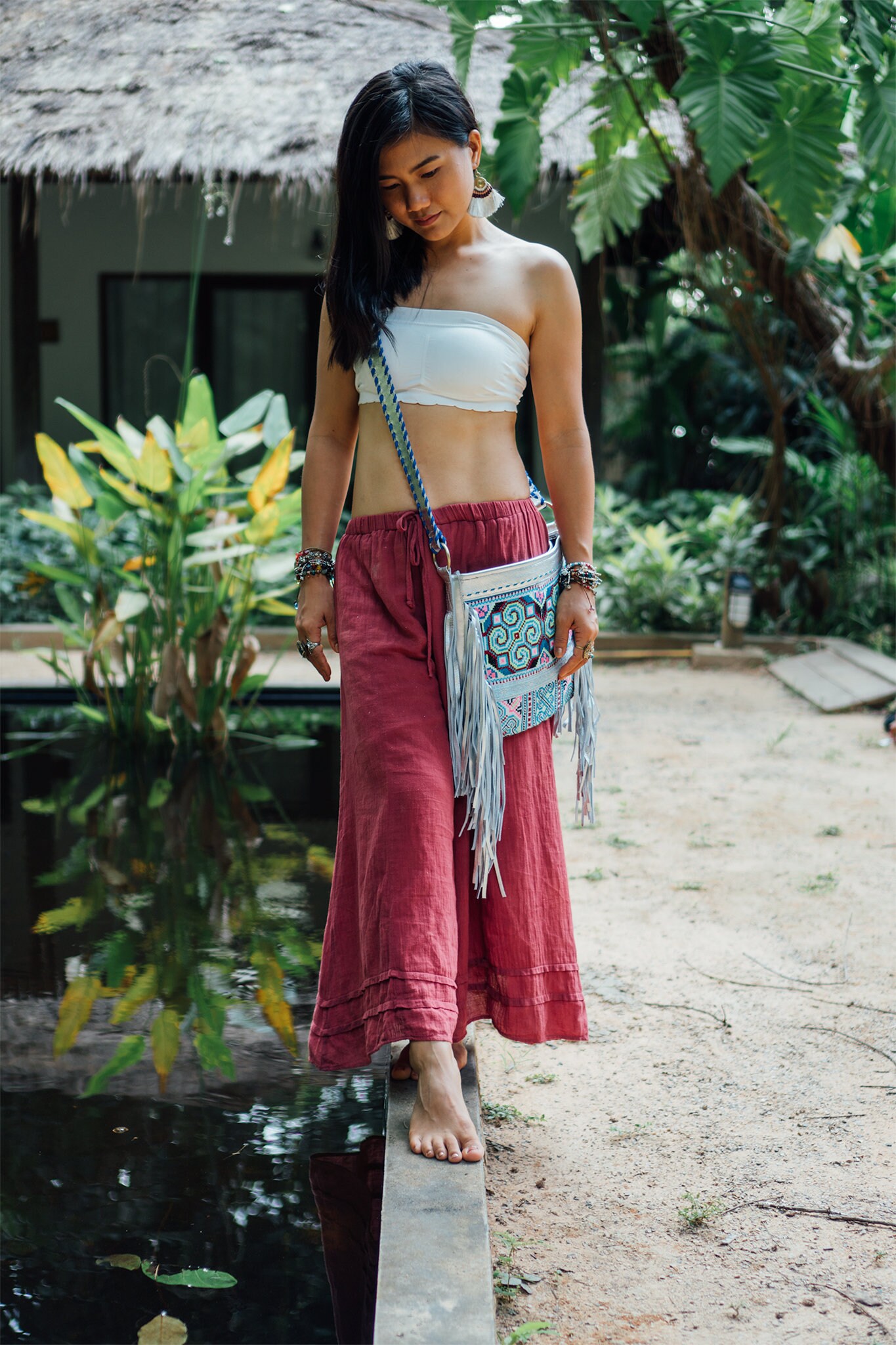 One of a Kind Boho Woman's Crossbody Bag with Fringe Soft | Etsy