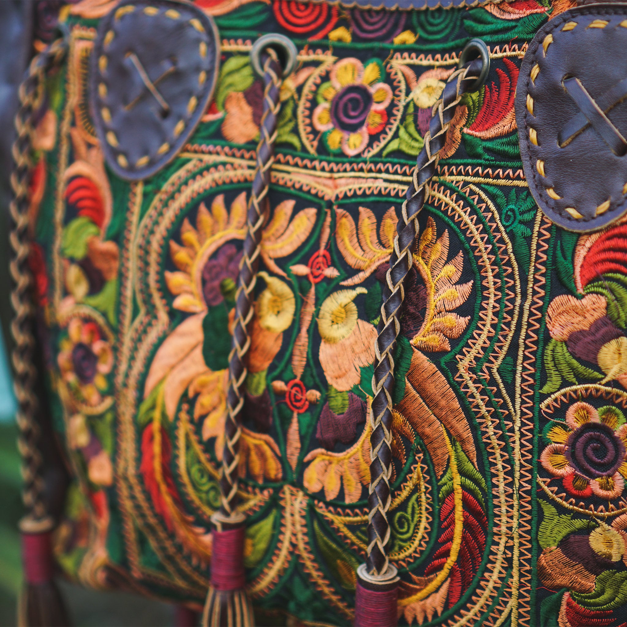 One of a Kind Hmong Embroidered Shoulder Bag Boho Beach Tote | Etsy