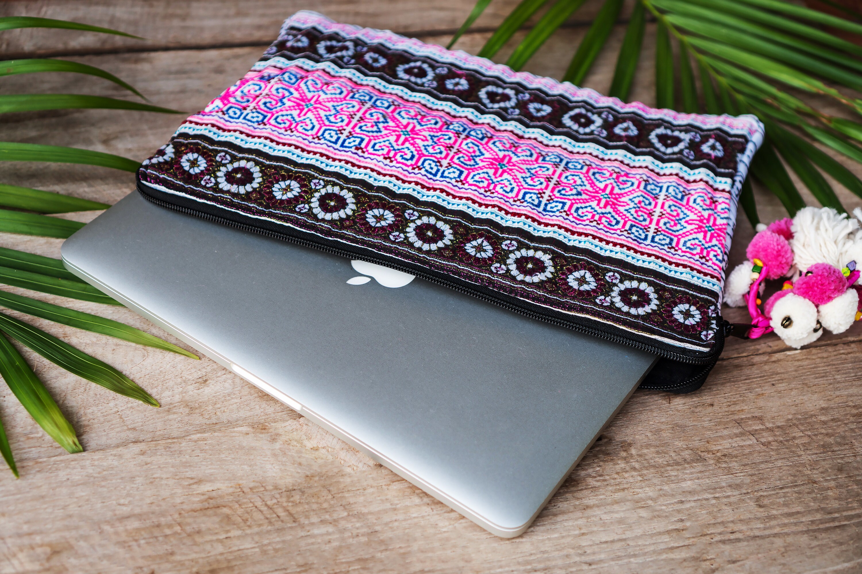 Pink Vintage Hmong Embroidered Laptop Sleeve Case 13 Inch One | Etsy