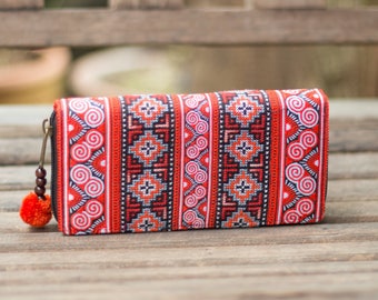 Ethnic Wallet for Women Hill Tribe Hmong Embroidered Purse | Etsy