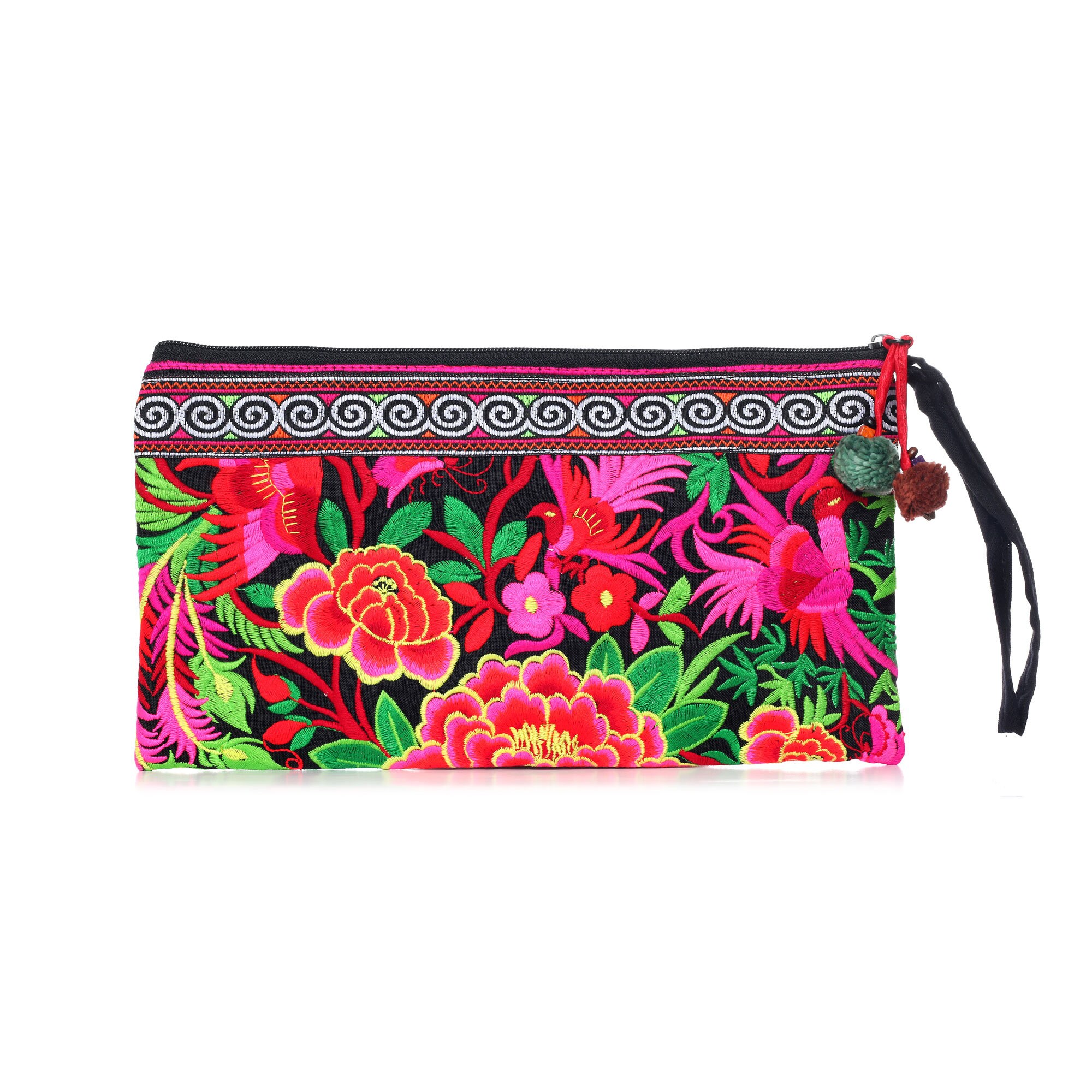 Black Rose Garden Pattern Clutch Bag for Woman Embroidered - Etsy