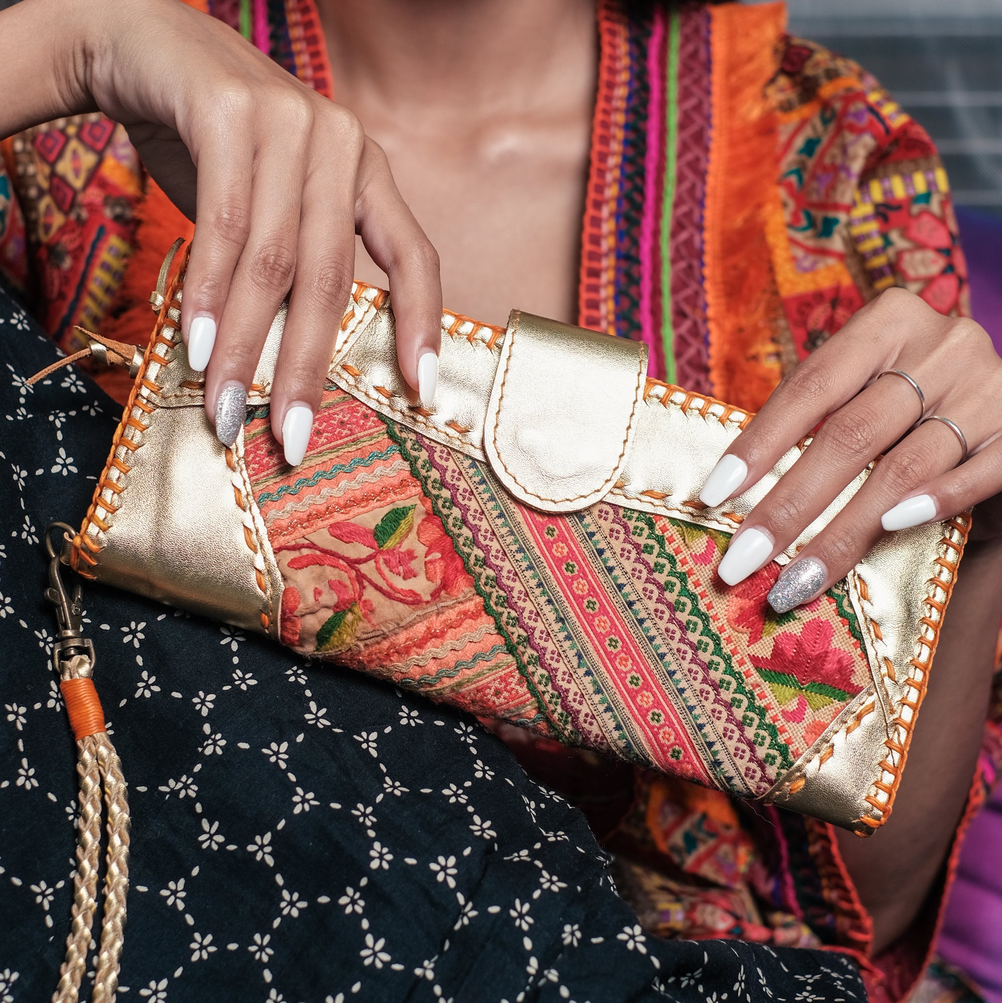 Metallic Gold Leather Women's Wallet/purse With Hmong | Etsy