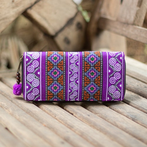 Ethnic Wallet for Women Hill Tribe Hmong Embroidered Purse - Etsy