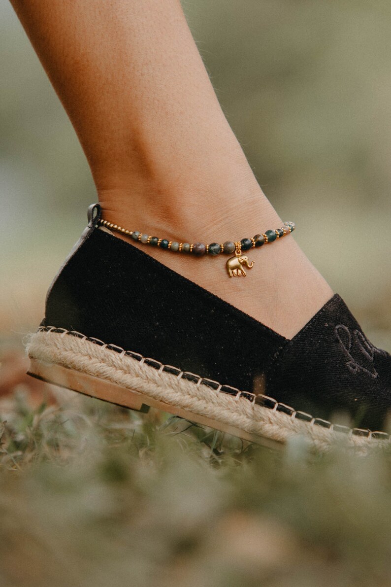 Fancy Brass Elephant Charm Anklet Bracelet, Hippie Anklet, Anklet ...