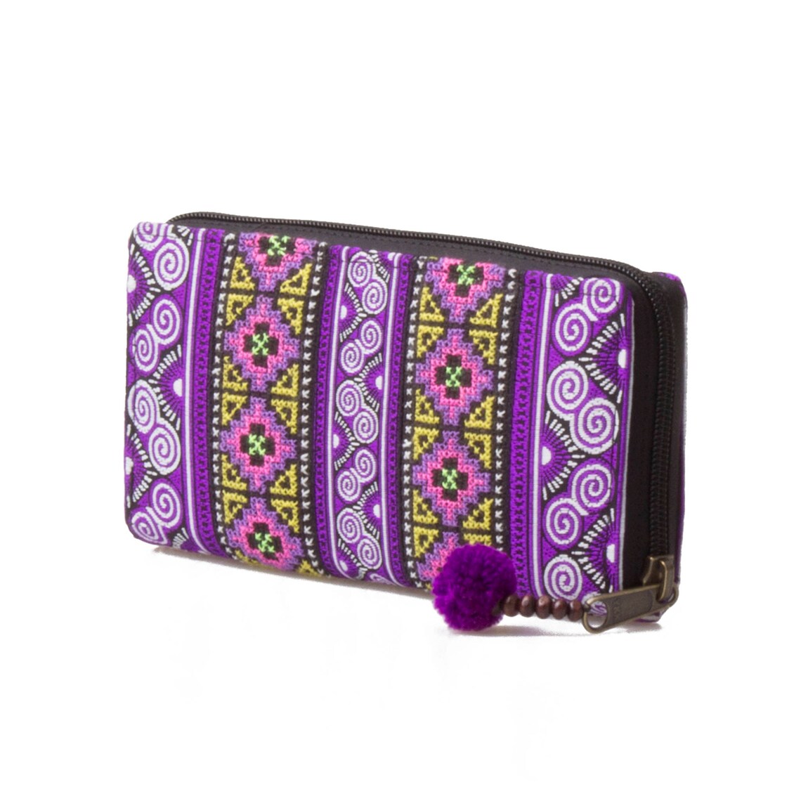 Purple Clutch Wallet for Women Hmong Hill Tribe Embroidered - Etsy