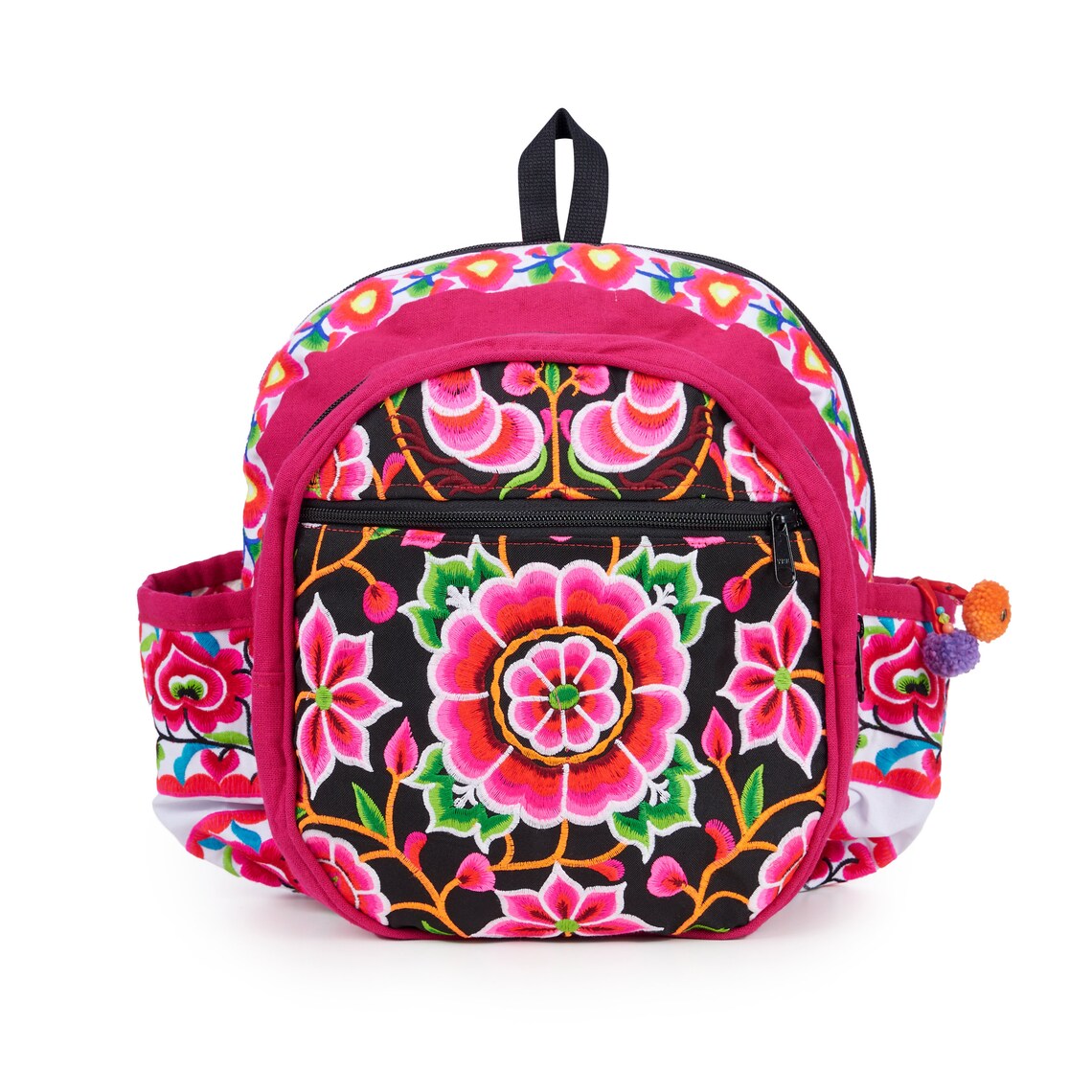 Pink Silkworm Hmong Backpack With Embroidery Boho Backpack - Etsy