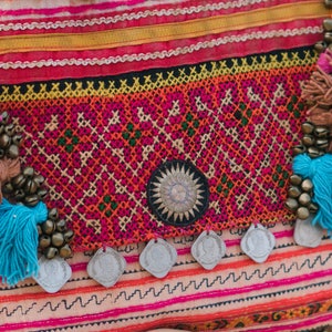 Hmong Embroidered Clutch Bag for Women, Unique Handbag With Colorful ...