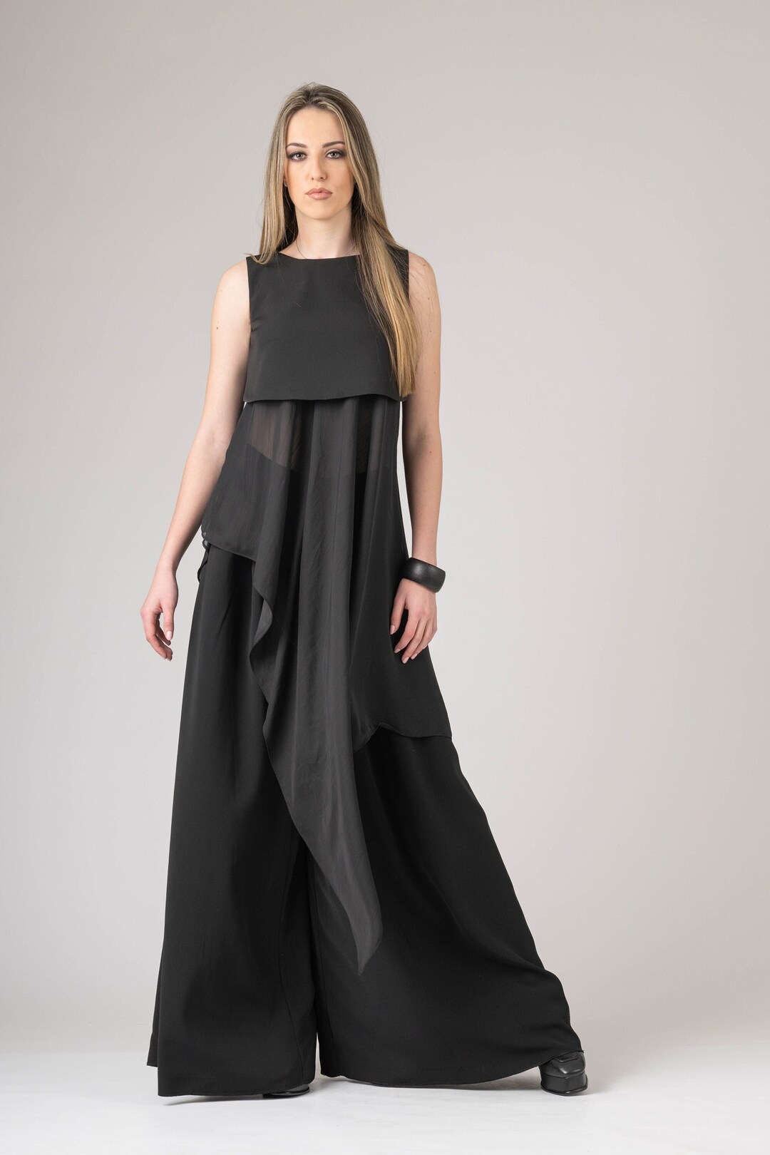 Asymmetrical Top Tunic, Chiffon Top, Top for Events, Party Top, Formal ...