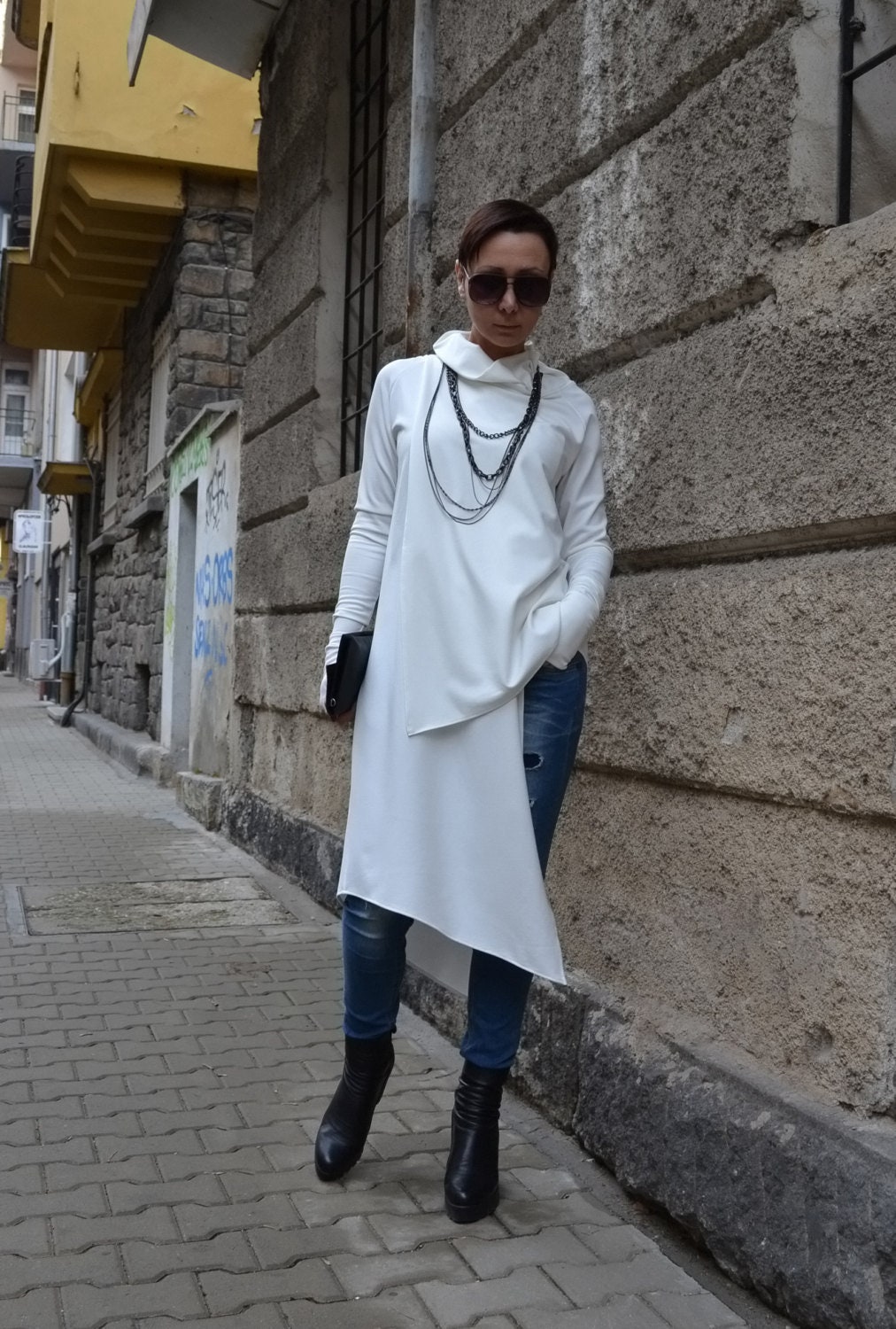 Long Sleeved Tunic for Jeans/ Women's Tunic Dress/ Long | Etsy