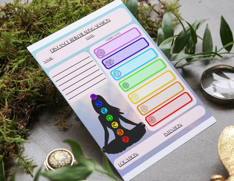 Distance Reiki Healing Board Worksheet Woman, Chakra Healing,energy ...