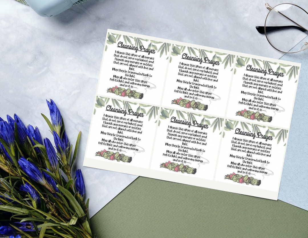 Printable Smudging Prayer Instant Digital Download, Smudging Ritual ...