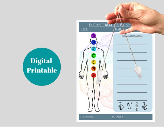 Distance Reiki Healing Board Worksheet Man Chakra - Etsy