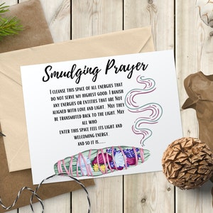 Printable Smudging Prayer Instant Digital Download Smudging - Etsy Canada
