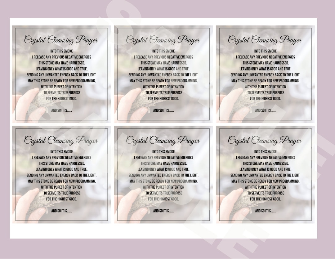 Printable Smudging Prayer Instant Digital Download, Smudging Ritual ...