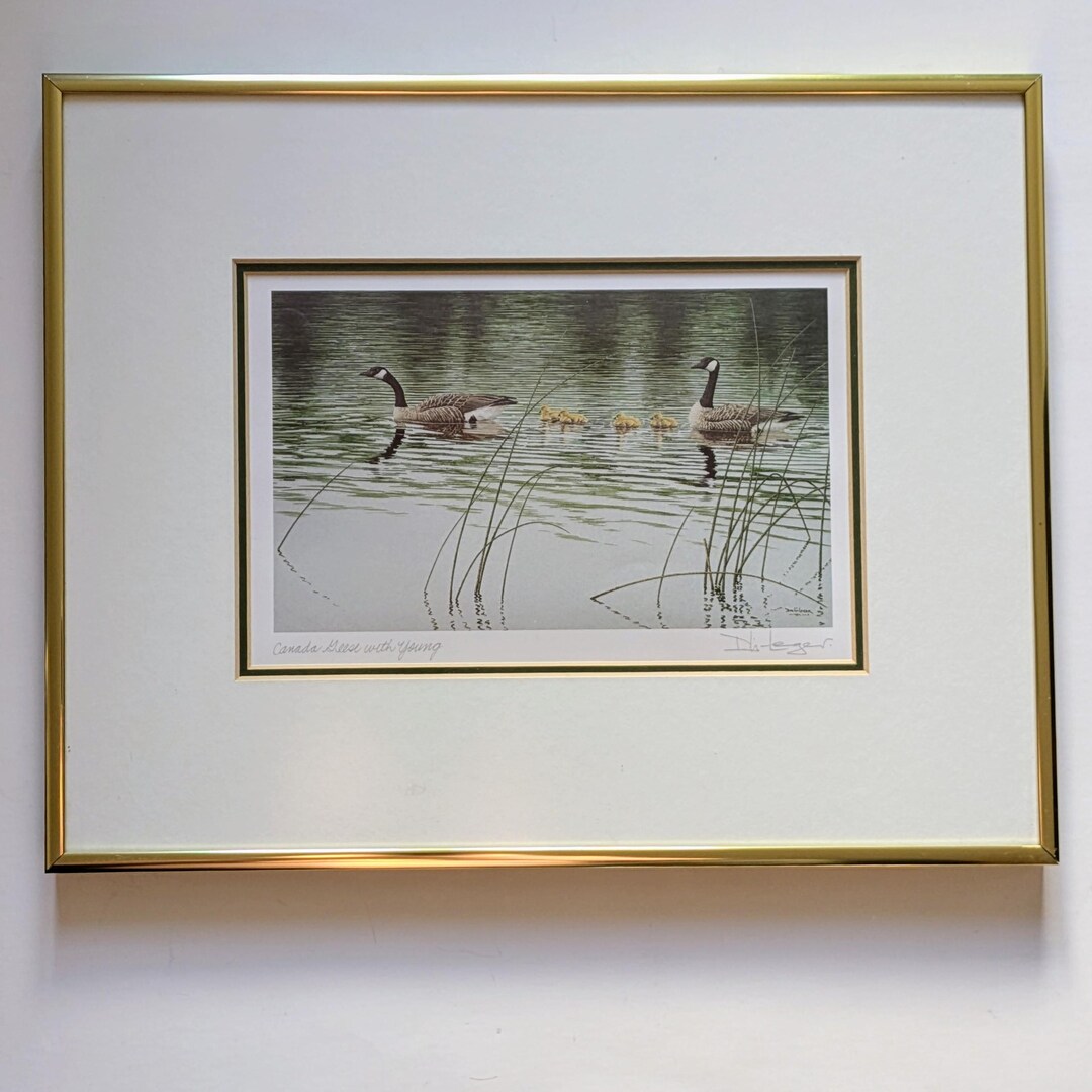 Gold Vintage Frame With Reproduction of Canadian Artist Don Li-leger ...