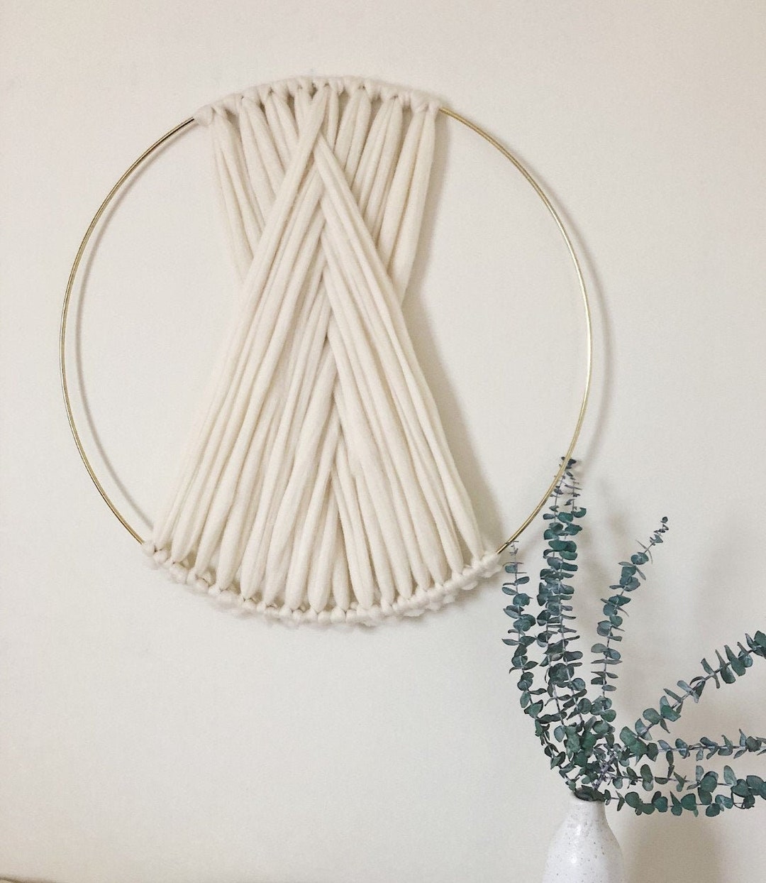 Large Round Wall Art Weaving Dreamcatcher, Large Round Wall Decor With ...