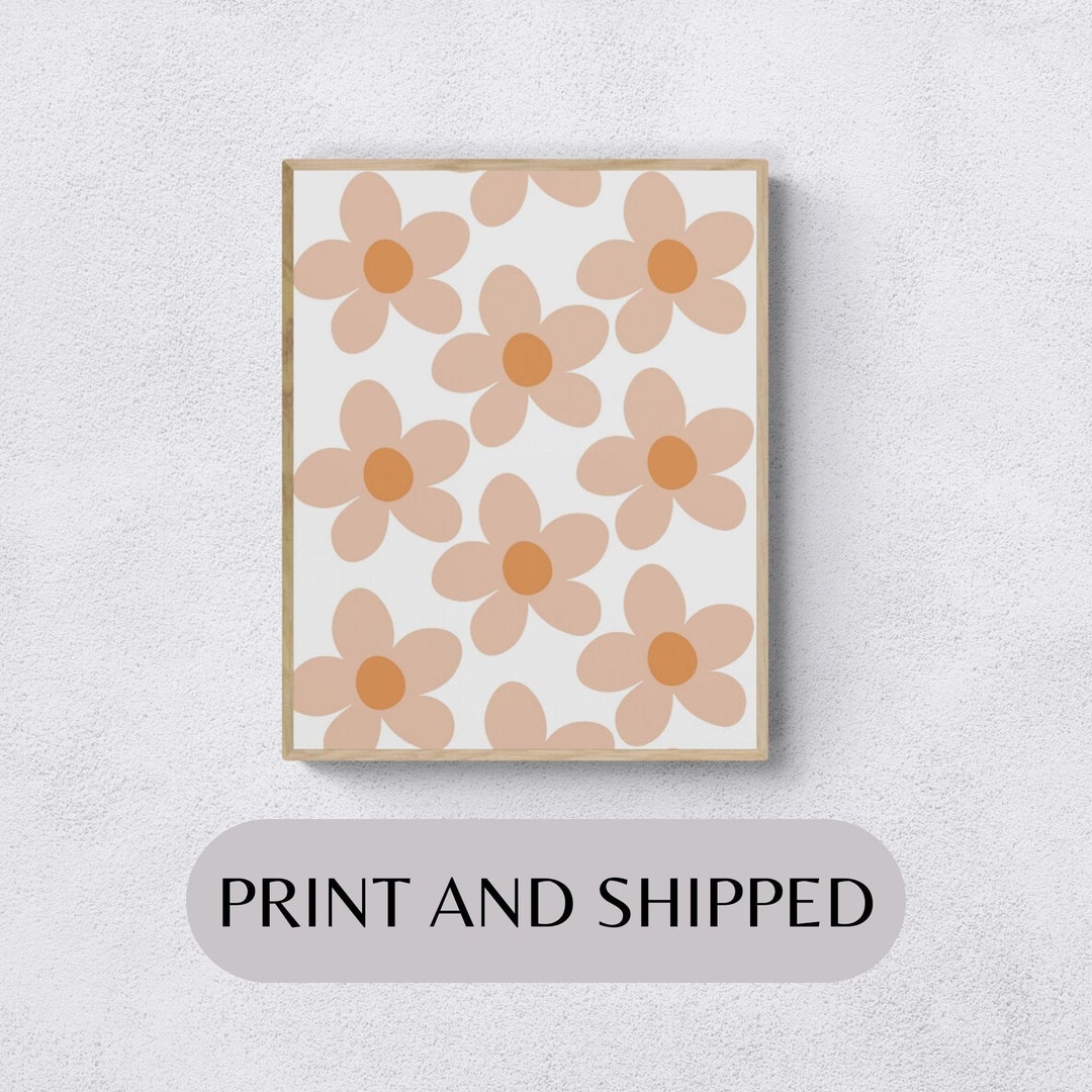 Playful Daisies Art PRINT, Boho Nursery Decor Pink Daisies Kids Room - Etsy