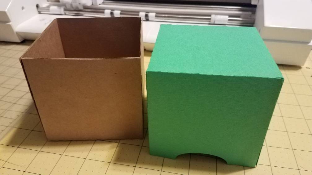 Box Template. Cut File. 8x8x2inches Box Made From 12x12 | Etsy