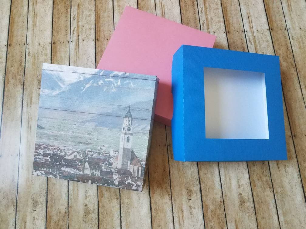 Box template. Cut file. 7 sizes. box made from 12x12 | Etsy