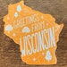 Wisconsin Postcard, Greetings From Wisconsin, Die Cut Letterpress State ...