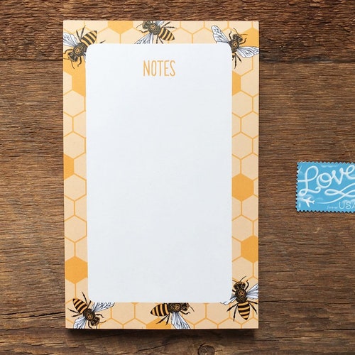 Honey Bee Pocket Notepad Bee Gift Office Supplies 3.5 X 5.5 | Etsy