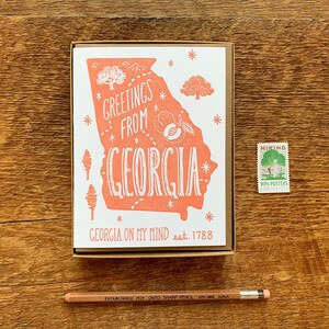 Georgia Greeting Card Greetings from Georgia Boxed Set of | Etsy