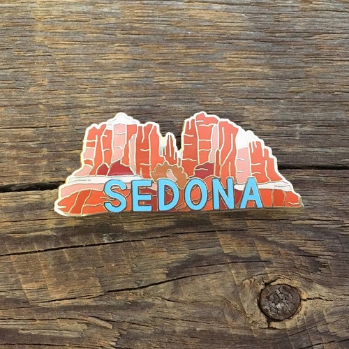 Sedona Arizona Enamel Pin Cathedral Rock Pin Single Hard | Etsy
