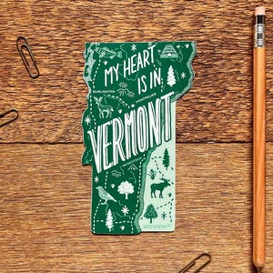 Vermont Sticker, Vermont State Sticker, Single Die Cut Vinyl Sticker - Etsy