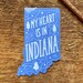 Indiana Sticker Indiana State Sticker Bumper Sticker Single - Etsy