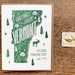 Vermont Greeting Card, Vermont State Map, Green Mountain State, A2 ...
