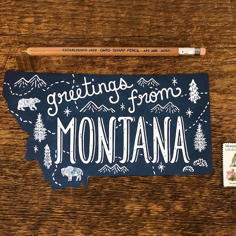 Montana Postcard - Etsy
